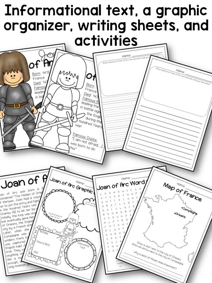 Joan of Arc 3rd-5th Grade Biography Unit | Reading Passage & Activities ...