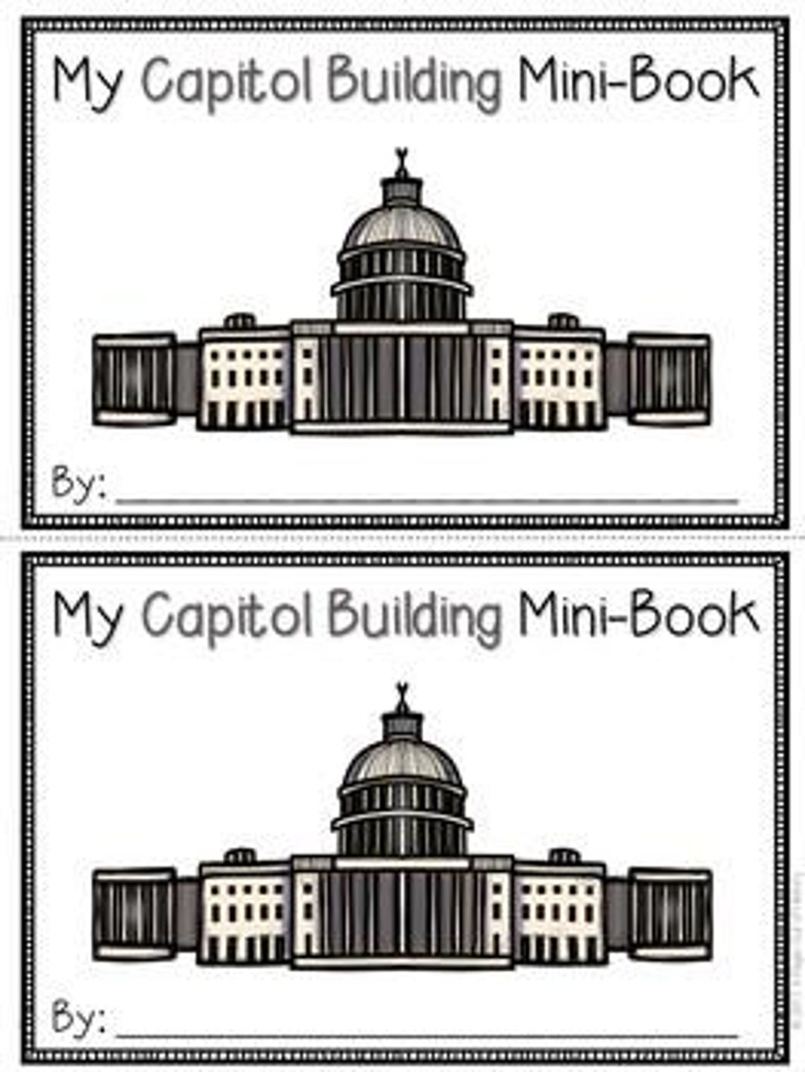 Capitol Building Mini Books for Social Studies - Etsy