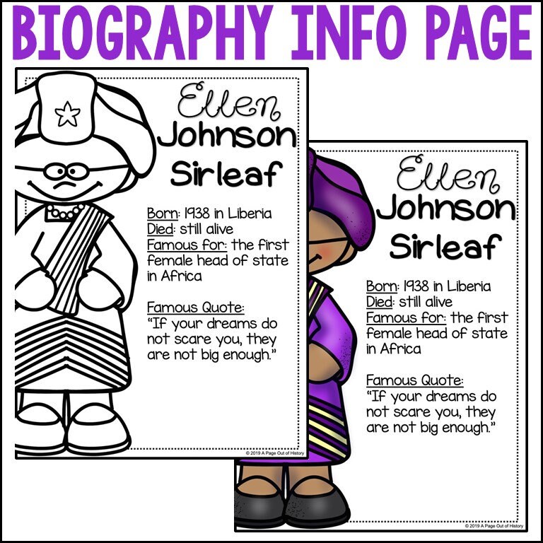 Ellen Johnson Sirleaf Unit Pack | 3-5 | Homeschool | Social Studies ...