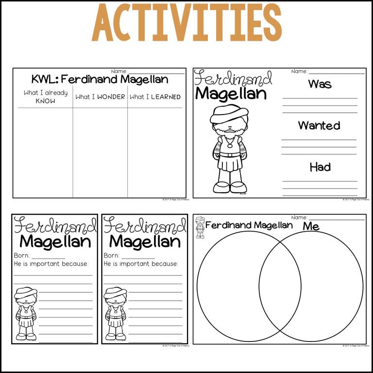Ferdinand Magellan Biography Worksheets, Homeschool Fluency Practice ...