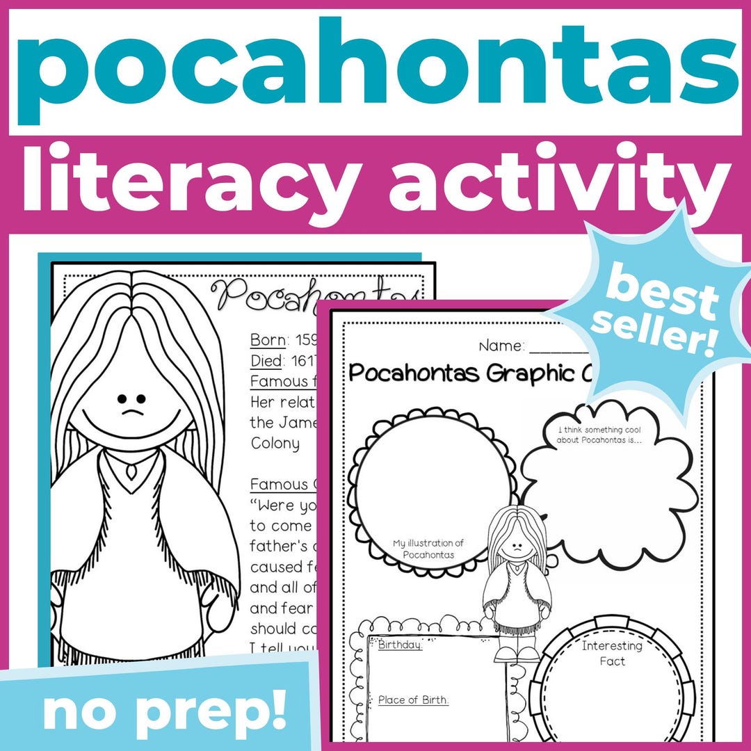Pocahontas Nonfiction Reading Passages | No Prep Printable Biography ...
