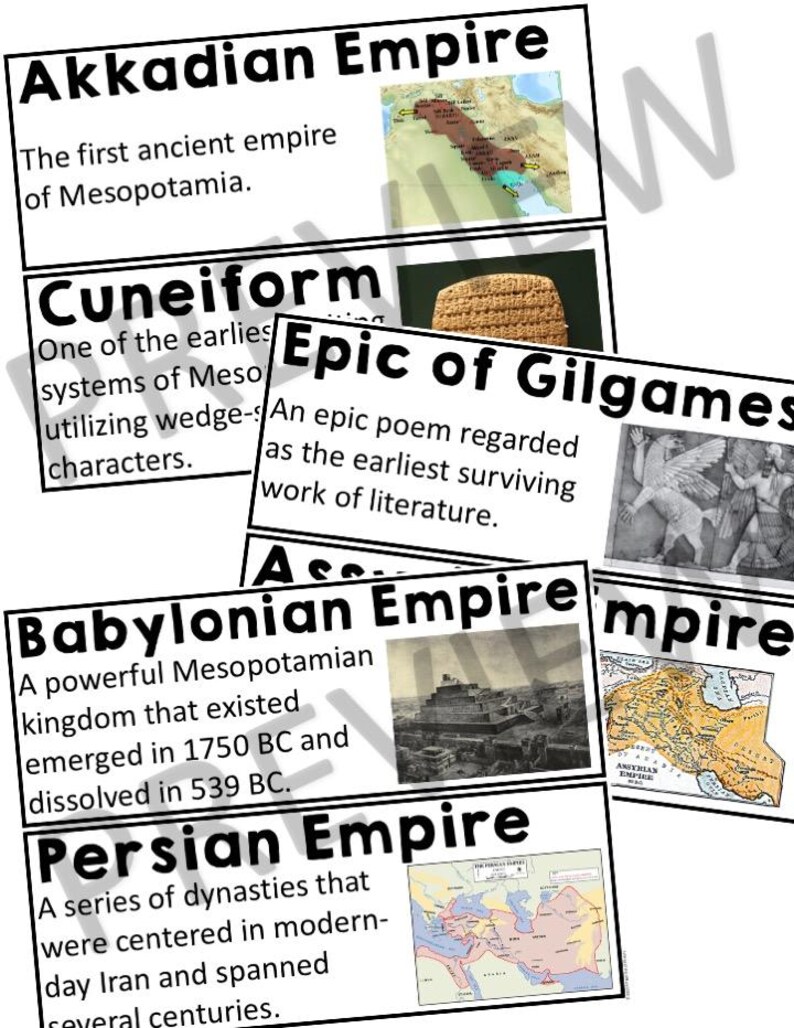 Ancient Mesopotamia Word Wall and Vocabulary Activities - Etsy