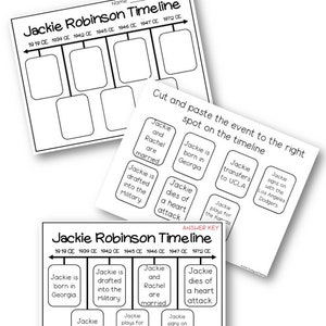 Jackie Robinson Biography Unit Pack | 3-5 | Homeschool | Social Studies ...