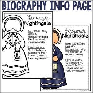 No Prep Printable Biography | Florence Nightingale Reading Passage ...