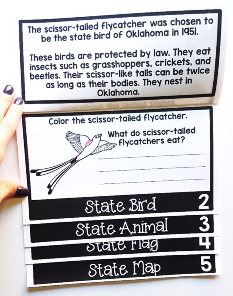 Oklahoma 3rd-5th Grade State Lesson | Symbols, Map, Flag, Reading ...
