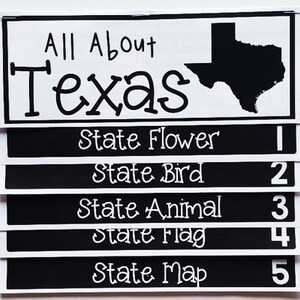 Texas State Flip Book | 3-5 | Homeschool | Social Studies Printable ...