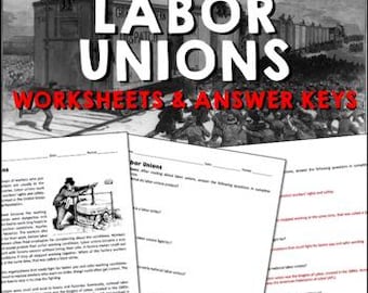Labor Unions Industrial Revolution Reading Passages Worksheets ...