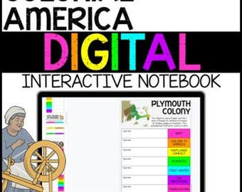 Colonial America Digital Interactive Notebook, U.S Colonial History ...