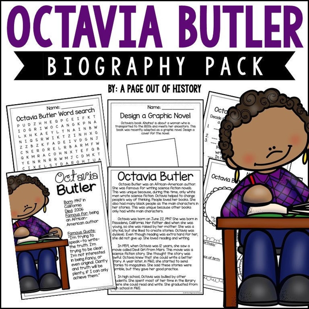 Octavia Butler Biography Unit Pack | 3-5 | Homeschool | Social Studies ...