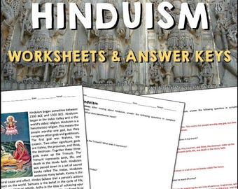 Hinduism Reading Comprehension Worksheets and Answer Keys, Educational ...