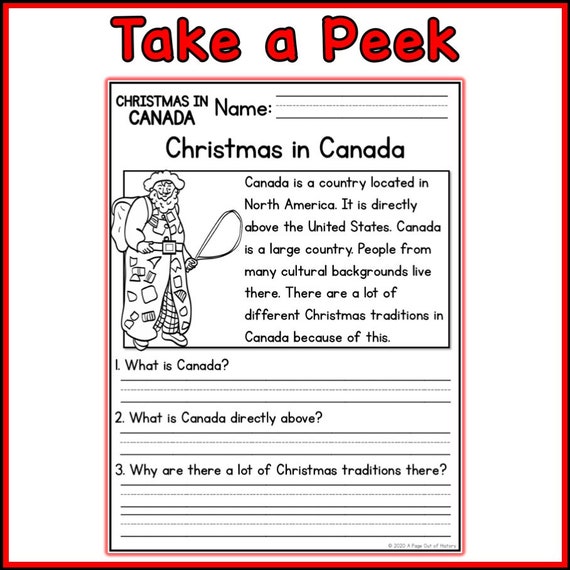 Christmas Reading Comprehension Worksheets Reading Comprehension