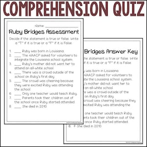 Ruby Bridges Biography Unit Pack | 3-5 | Homeschool | Social Studies ...