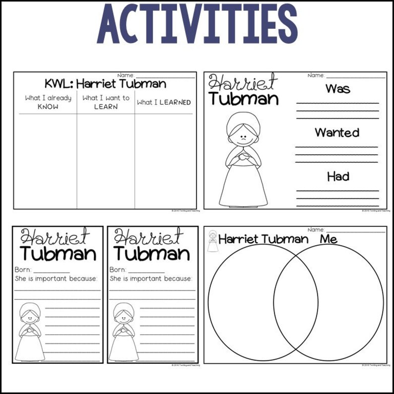 Informational Text for 3rd–5th Grade | Harriet Tubman Biography Reading ...