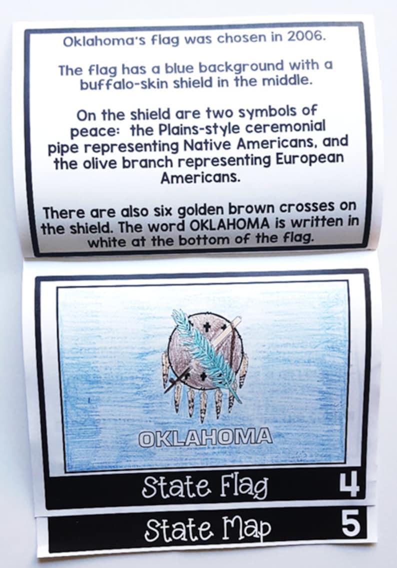 Oklahoma State Flip Book | 3-5 | Homeschool | Social Studies Printable ...