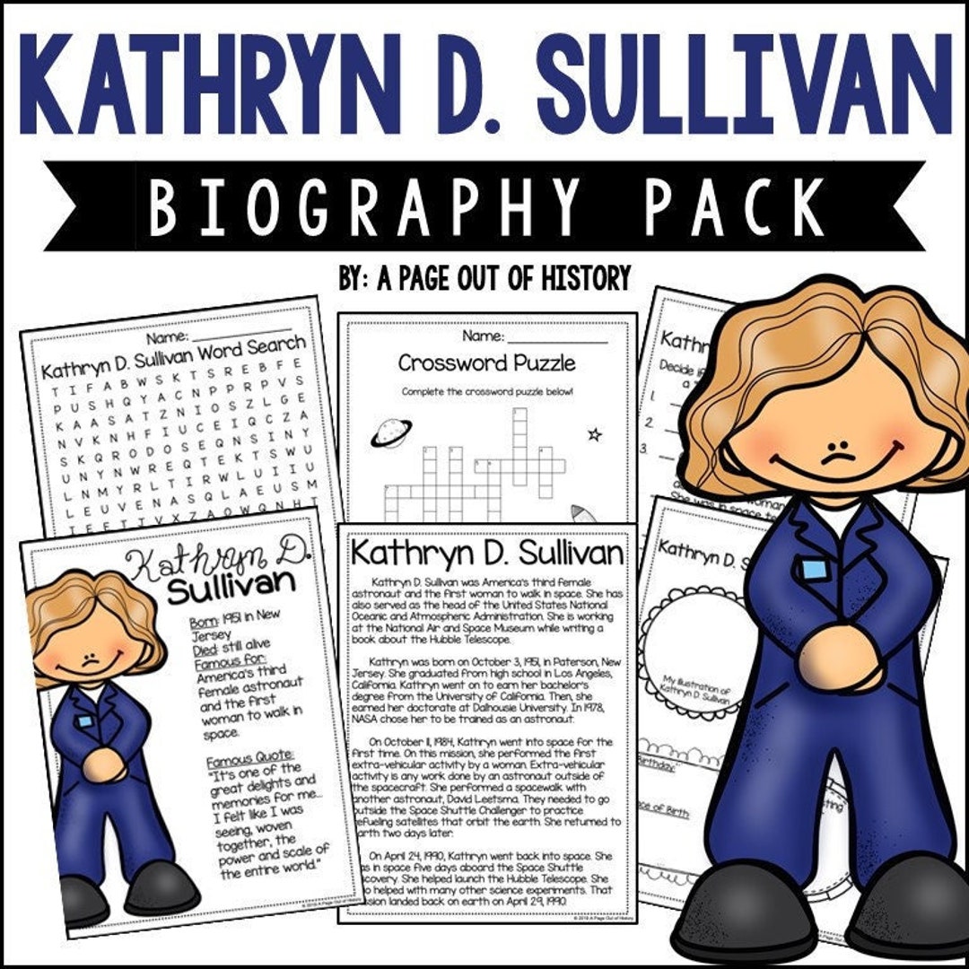 No Prep Printable Biography | Kathryn D Sullivan Reading Passage ...