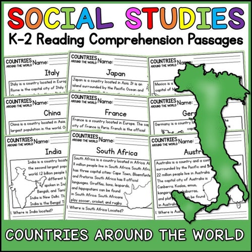7 Continents Reading Comprehension Passages K-2 Homeschool - Etsy