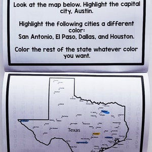 Texas State Flip Book | 3-5 | Homeschool | Social Studies Printable ...