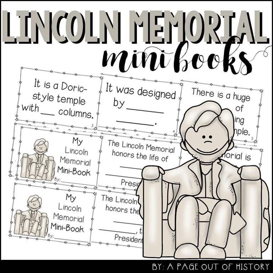 Lincoln Memorial Mini Books for Social Studies, Reading Comprehension ...