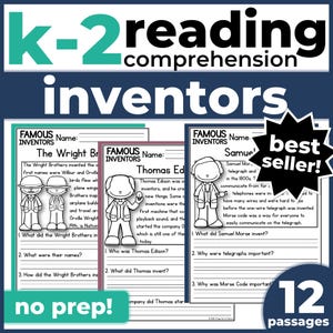 Famous Inventors Reading Comprehension With Questions | 1st 2nd Grade ...