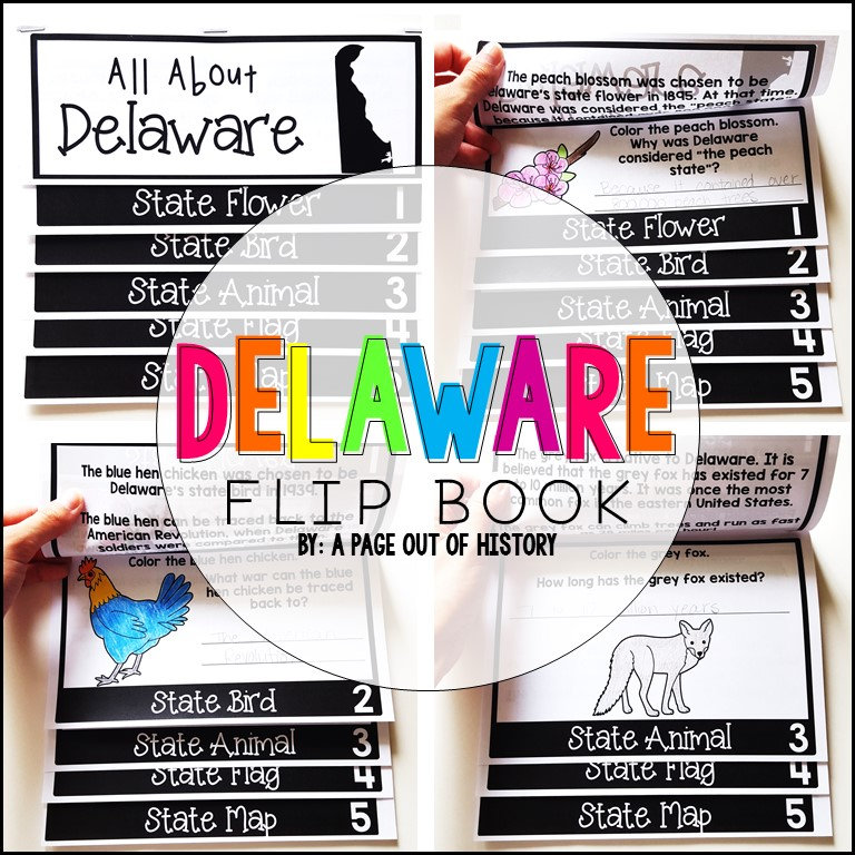 Delaware 3rd-5th Grade State Lesson | Symbols, Map, Flag, Reading ...