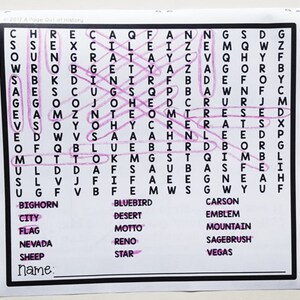 Nevada State Flip Book | 3-5 | Homeschool | Social Studies Printable ...