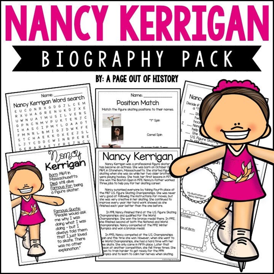 Nancy Kerrigan Biography Unit Pack | 3-5 | Homeschool | Social Studies ...
