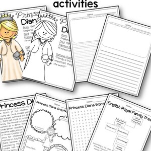 Princess Diana Biography Unit Pack | 3-5 | Homeschool | Social Studies ...