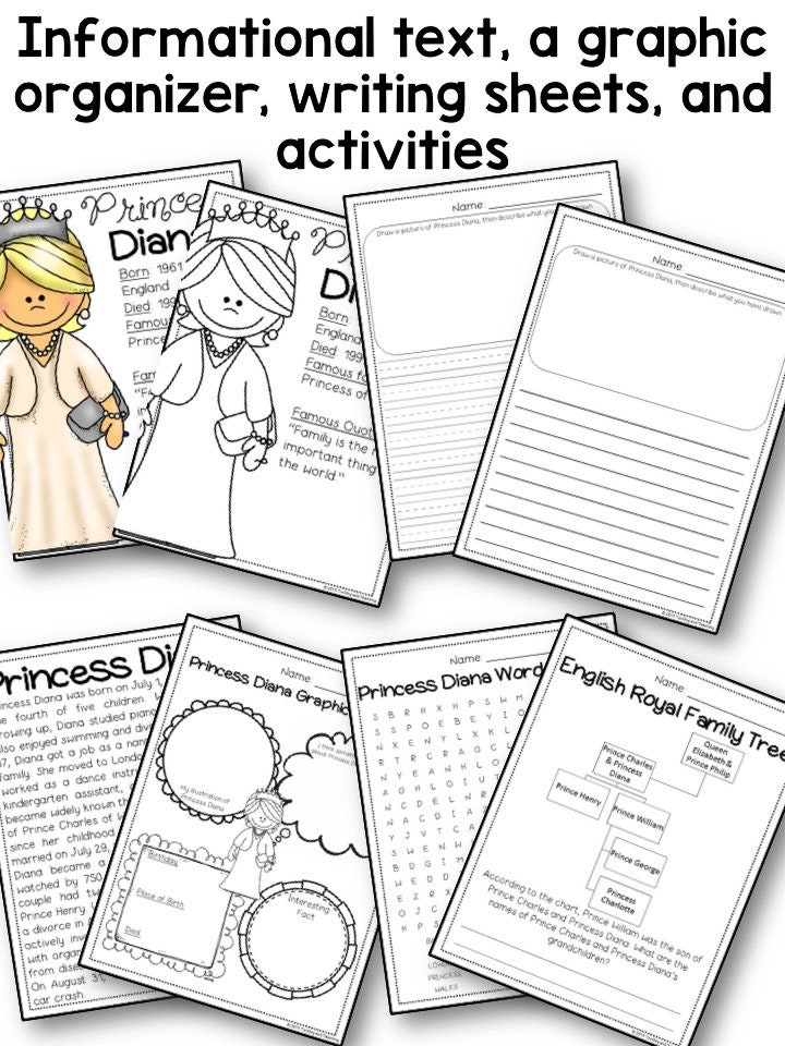 Princess Diana Biography Unit Pack | 3-5 | Homeschool | Social Studies ...