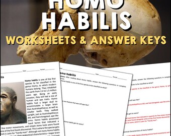 Homo Habilis Reading Worksheets With Answer Key, Early Humans Passages ...