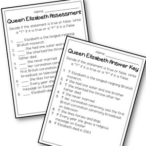 Queen Elizabeth II Biography Unit Pack | 3-5 | Homeschool | Social ...
