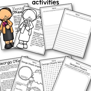 Georgia Okeeffe Biography Unit Pack 3-5 Homeschool Social Studies ...