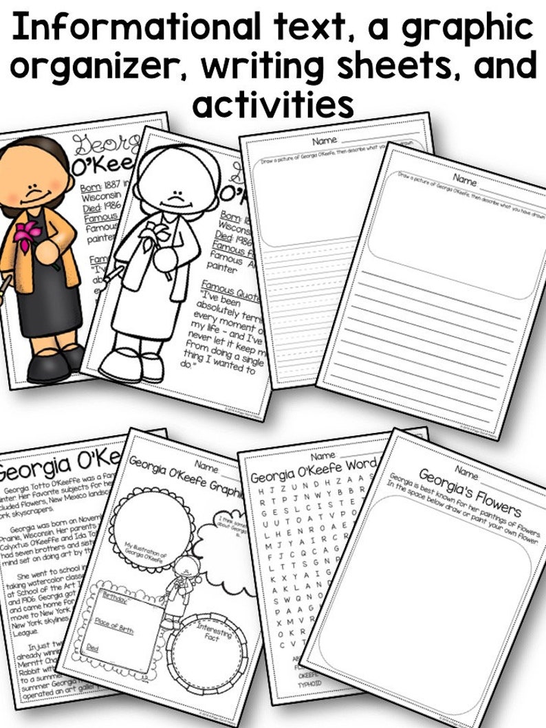 Georgia Okeeffe Biography Unit Pack 3-5 Homeschool Social Studies ...