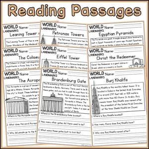 Famous World Landmarks Reading Comprehension Passages | K-2 ...