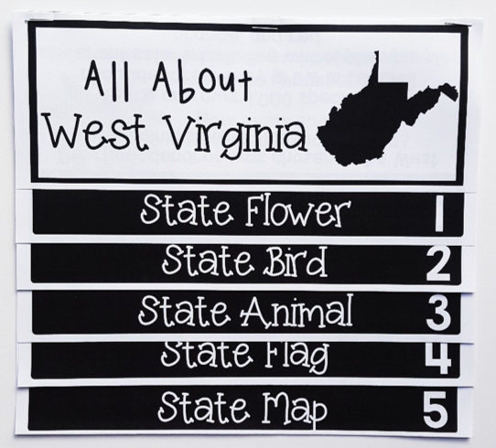 West Virginia 3rd-5th Grade State Lesson | Symbols, Map, Flag, Reading ...