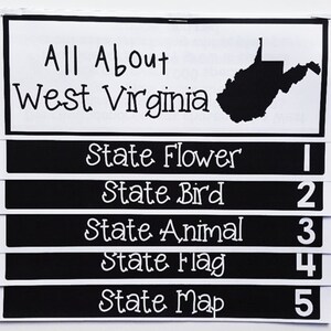 West Virginia State Flip Book | 3-5 | Homeschool | Social Studies ...