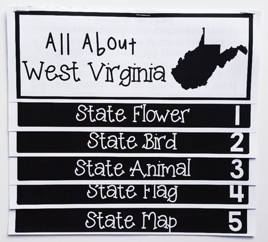 West Virginia State Flip Book | 3-5 | Homeschool | Social Studies ...