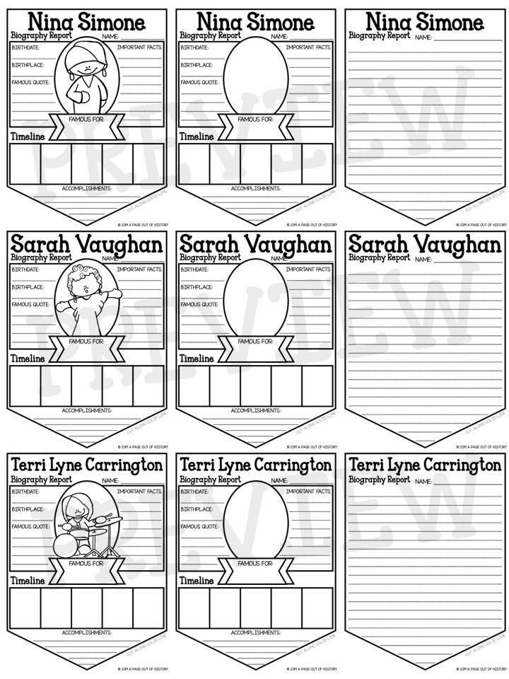 African American Women of Jazz Research Pennant Banner Project | 3-5 ...