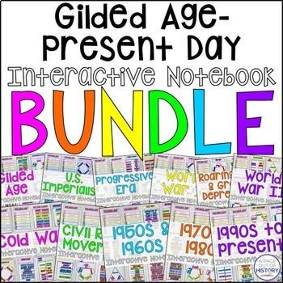 Gilded Age Present American History Interactive Notebook Bundle, US ...