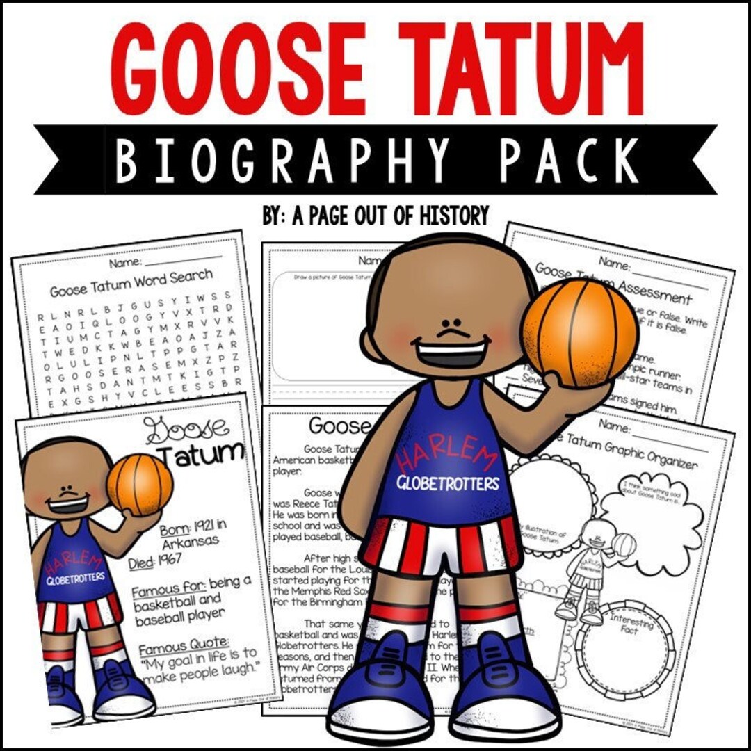 Goose Tatum Reading Comprehension Worksheets | Printable Biography ...