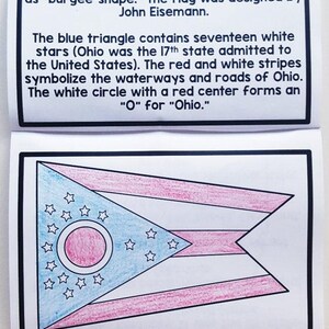 Ohio 3rd-5th Grade State Lesson | Symbols, Map, Flag, Reading, Writing ...
