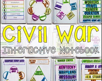 Civil War Interactive Notebook, History Lesson Plans for Homeschool ...