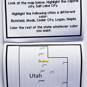 Utah 3rd-5th Grade State Lesson | Symbols, Map, Flag, Reading, Writing ...