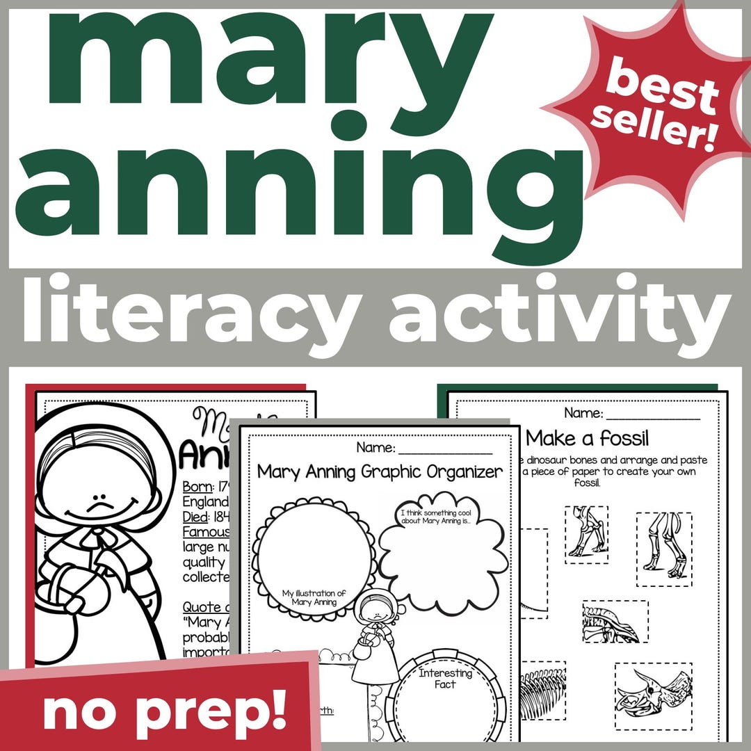 Mary Anning Biography Worksheets | Informational Text, Reading ...