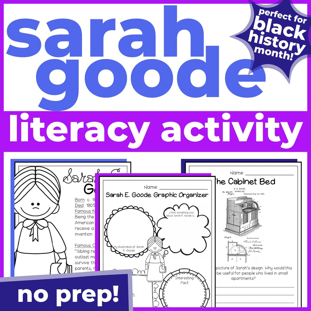 Sarah E Goode Reading & Writing Biography Pack | Informational Text ...