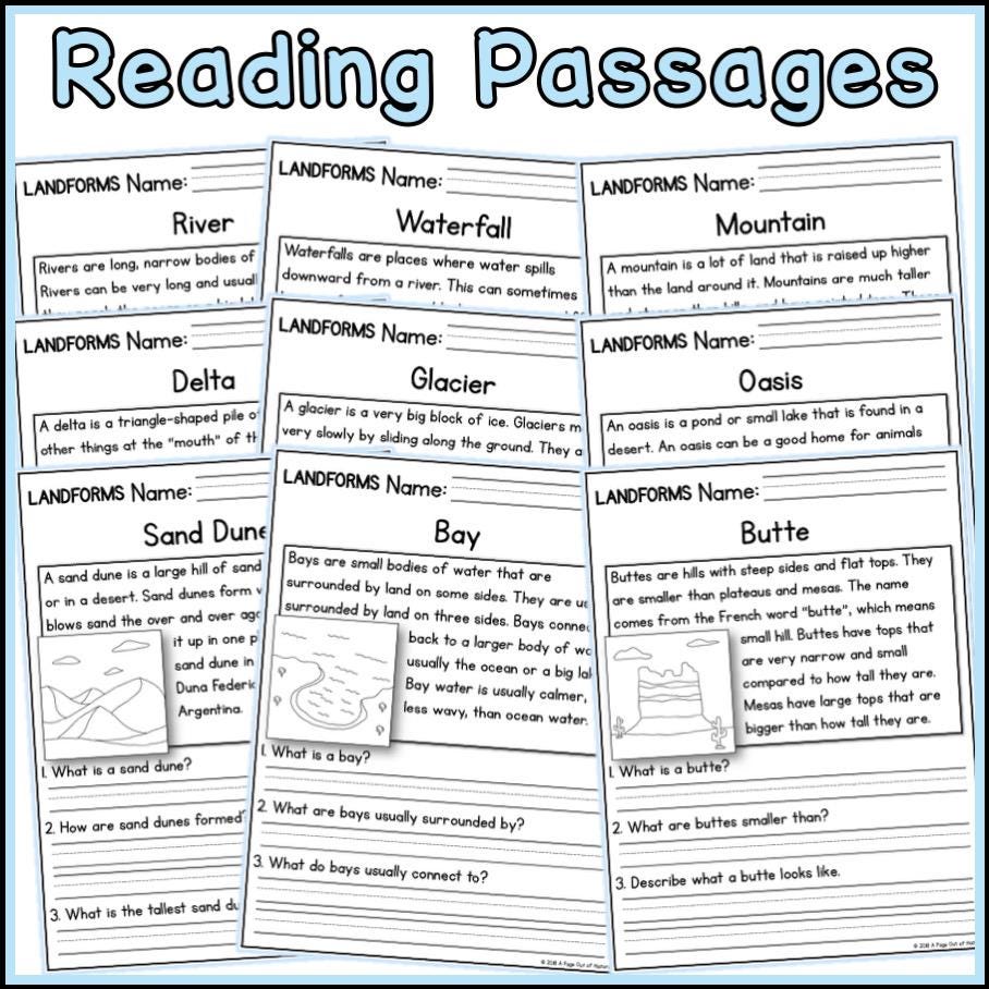 U.S. Landforms Activities, Geography, Maps Skills, Oasis, Delta ...