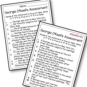 Georgia Okeeffe Biography Unit Pack 3-5 Homeschool Social Studies ...