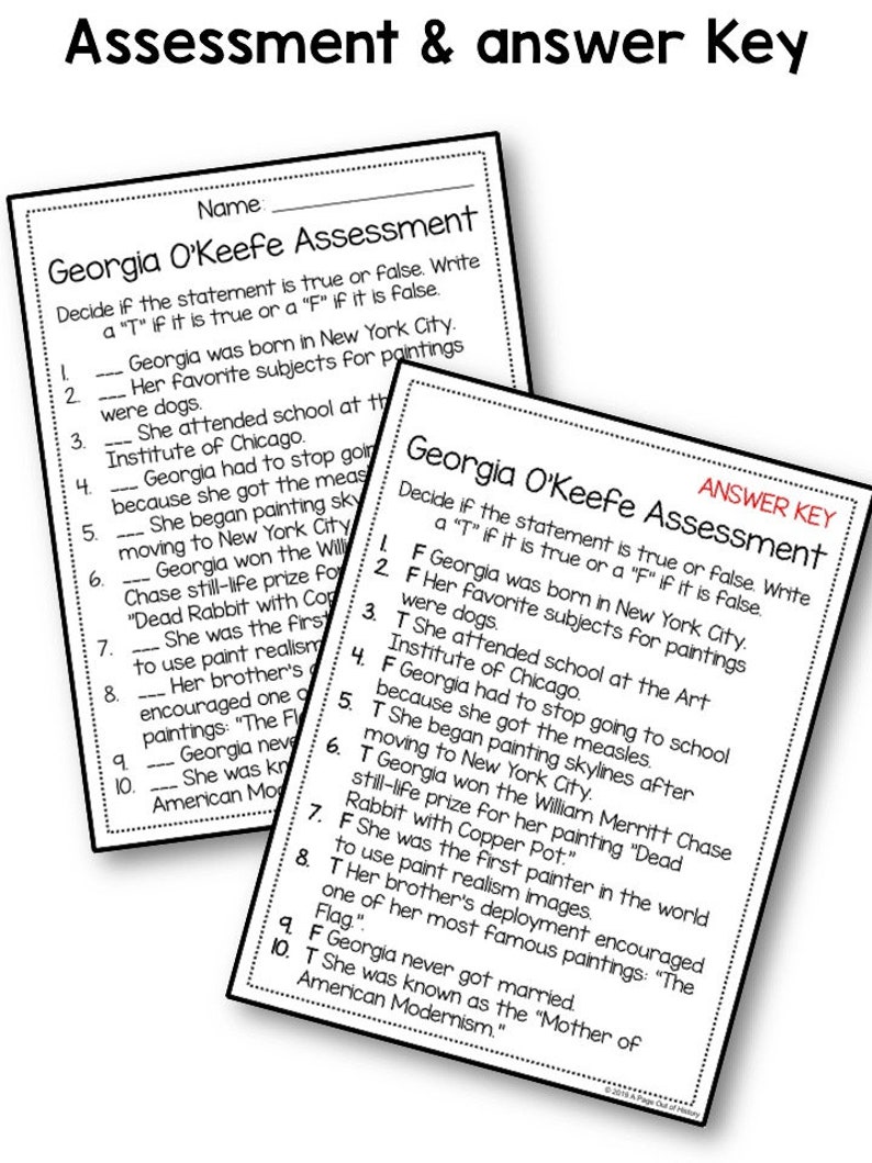 Georgia Okeeffe Biography Unit Pack 3-5 Homeschool Social Studies ...