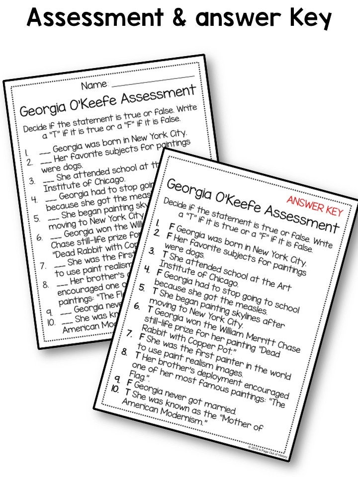 Georgia Okeeffe Biography Unit Pack 3-5 Homeschool Social Studies ...
