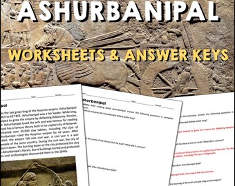 Ashurbanipal Ancient Mesopotamia Reading Worksheets and Answer Keys ...