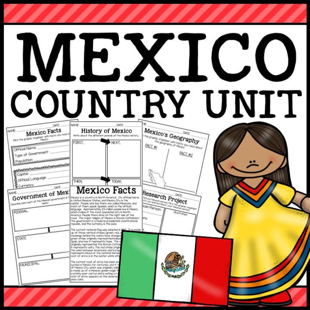 Mexico Country Social Studies Complete Unit, World Geography Passages ...